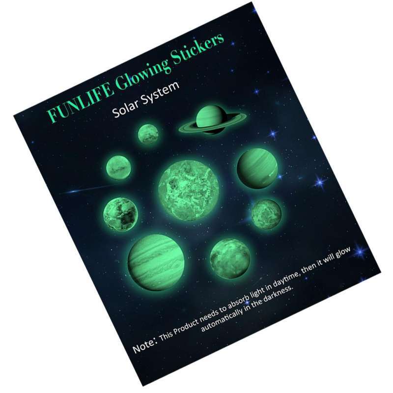 Jual Glow In the Dark Solar System Nine Planet Wall Sticker Kids ...