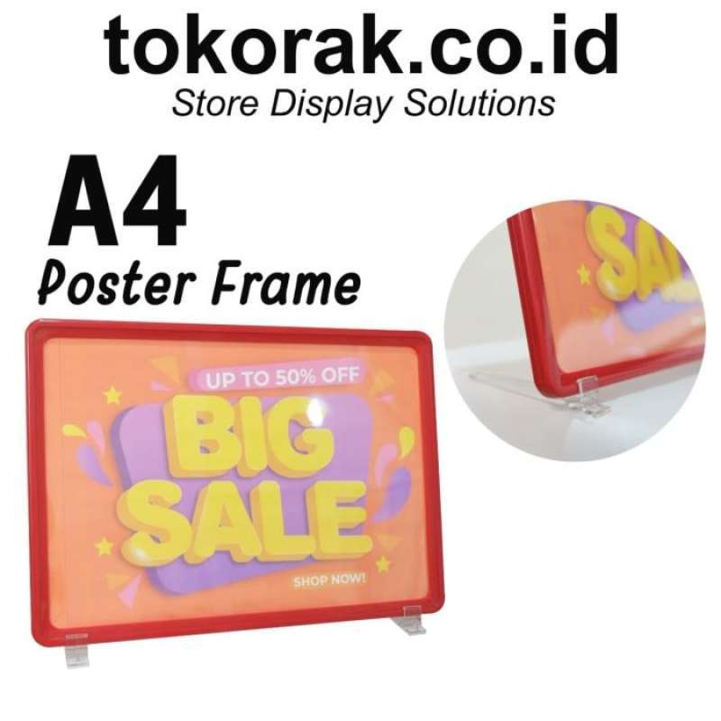 Promo Dijual A4 POSTER FRAME DISPLAY PROMOSI LABEL HARGA POP UP Murah ...