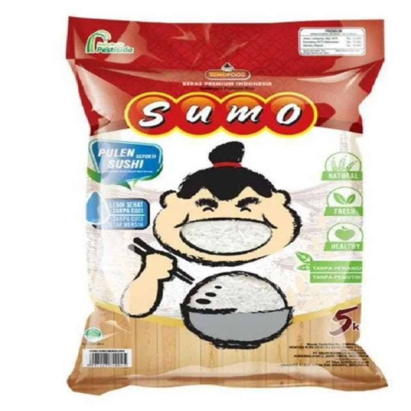Jual Beras Premium Sumo Merah 5kg Nasi Sushi Pulen Halal Mui Di Seller ...