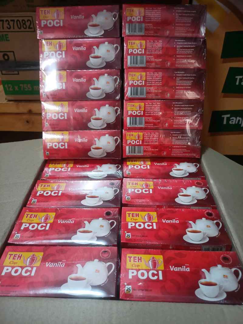 Jual Teh Cap Poci Vanilla Teh Celup [25 Kantong x 2g] isi 5 Kotak di ...