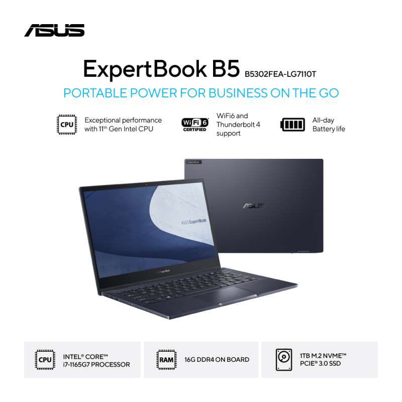 Jual ASUS ExpertBook Flip B5302FEA-LG7110T - Star Black [Intel® Core™ i7-1165G7 / Intel Iris Xᵉ ...