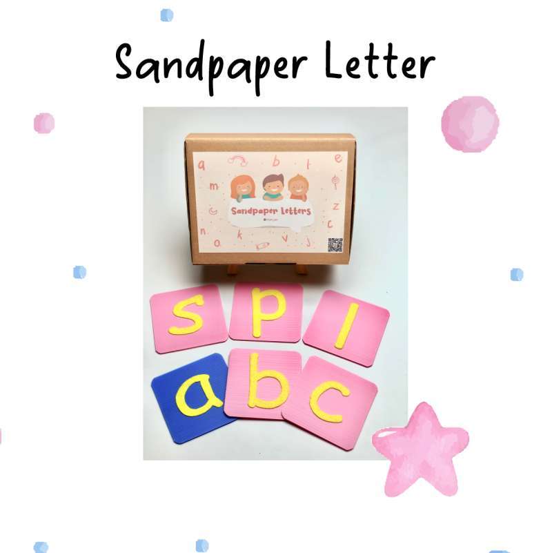Jual mini SPL sandpaper letters DIY Montessori language Lowercase Huruf ...