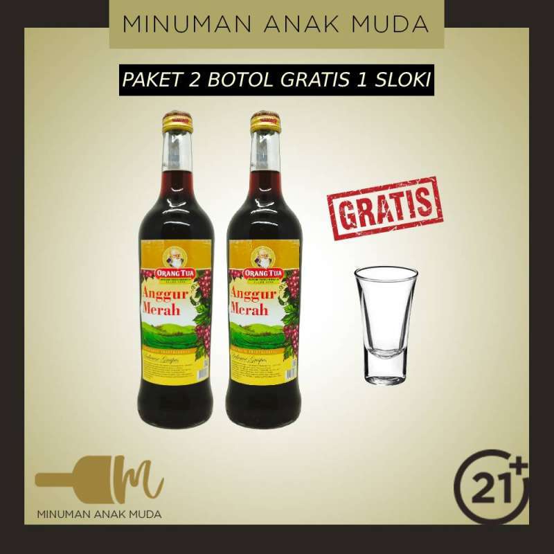 Jual Paket 2 Botol Anggur Merah Cap Orang Tua Gold 620ml / Amer di ...
