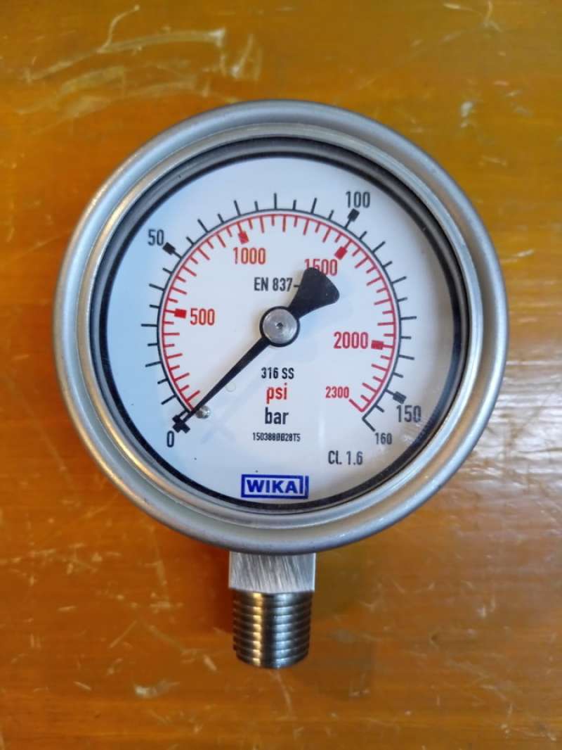 Jual WIKA Pressure Gauge 232.50.063 Range 160 bar 2nd scale psi ...