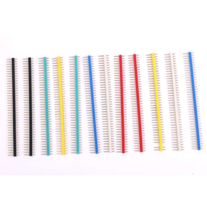 Jual 12Pcs 40Pin Male Single Row Pin Header Strip 2.54mm Pitch ...