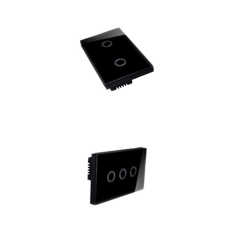 Jual Set of 2, 2 & 3 Gang 1 Way Wall Light Touch Switch for US Crystal ...