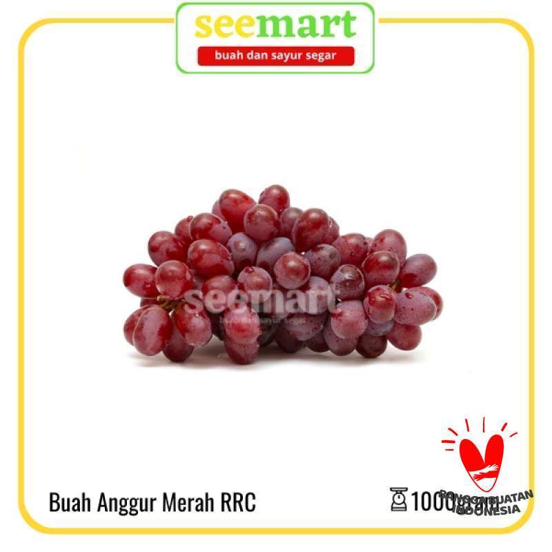 Jual Buah Anggur Merah Globe RRC 1000 Gram PREMIUM | Bergaransi di ...