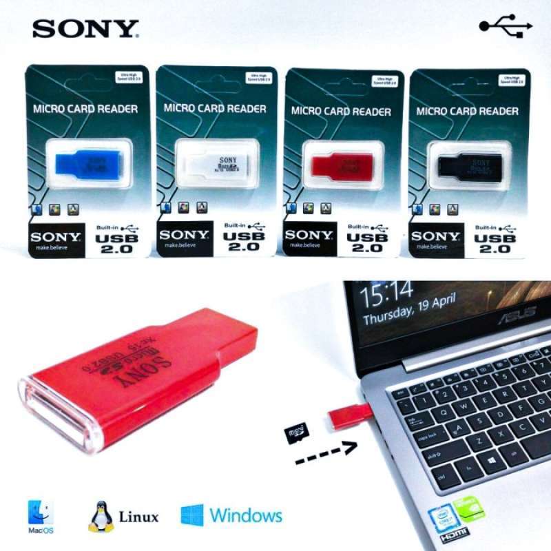 Jual MICRO CARD READER SONY USB 2.0 di Seller Nabati Store - Pegadungan ...