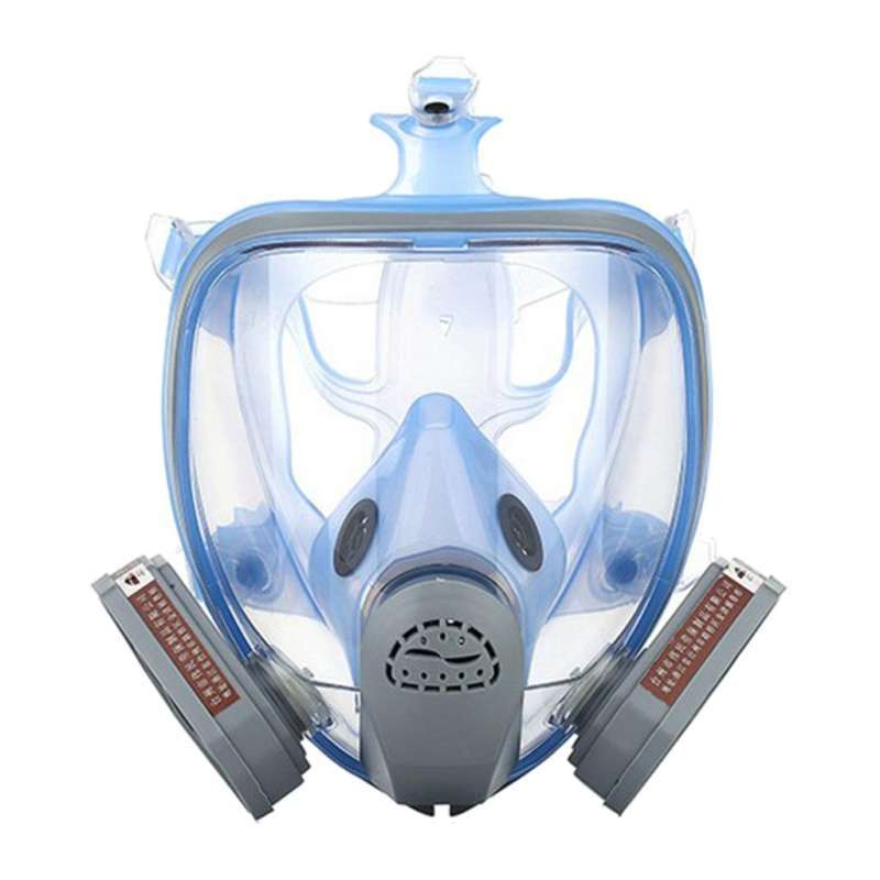 Jual Full Face Smoke Gas Filter Anti-fog Protective Facepiece w ...