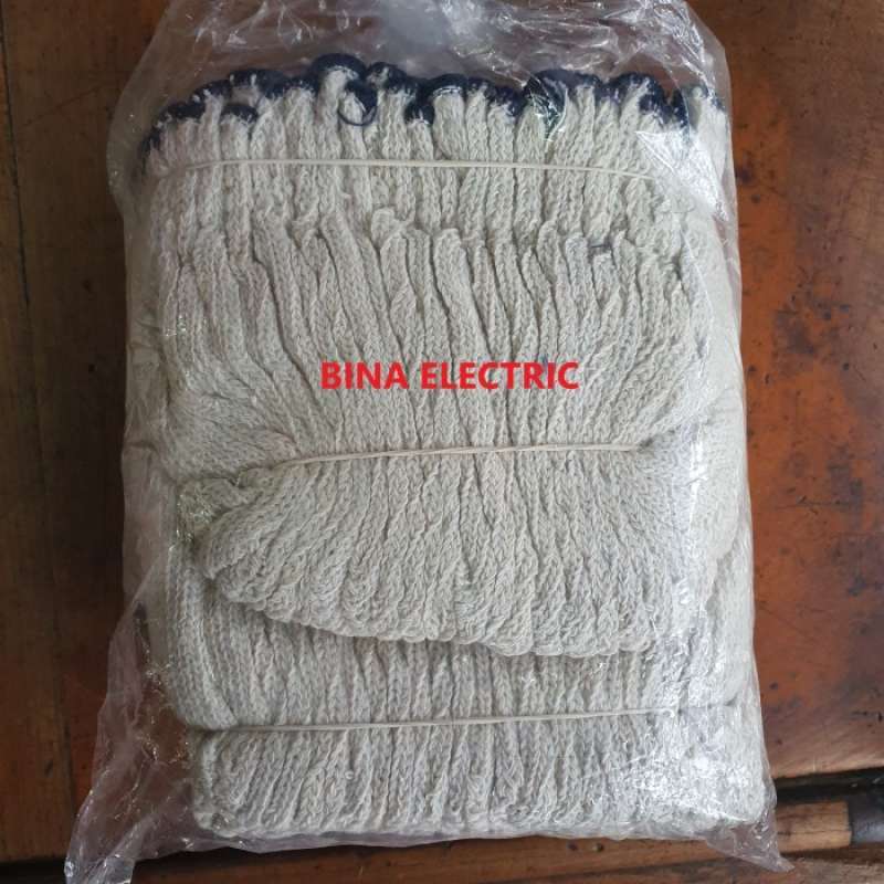 Jual Sarung Tangan Kain Katun Kerja Proyek Tukang Benang 1 Lusin 12 ...