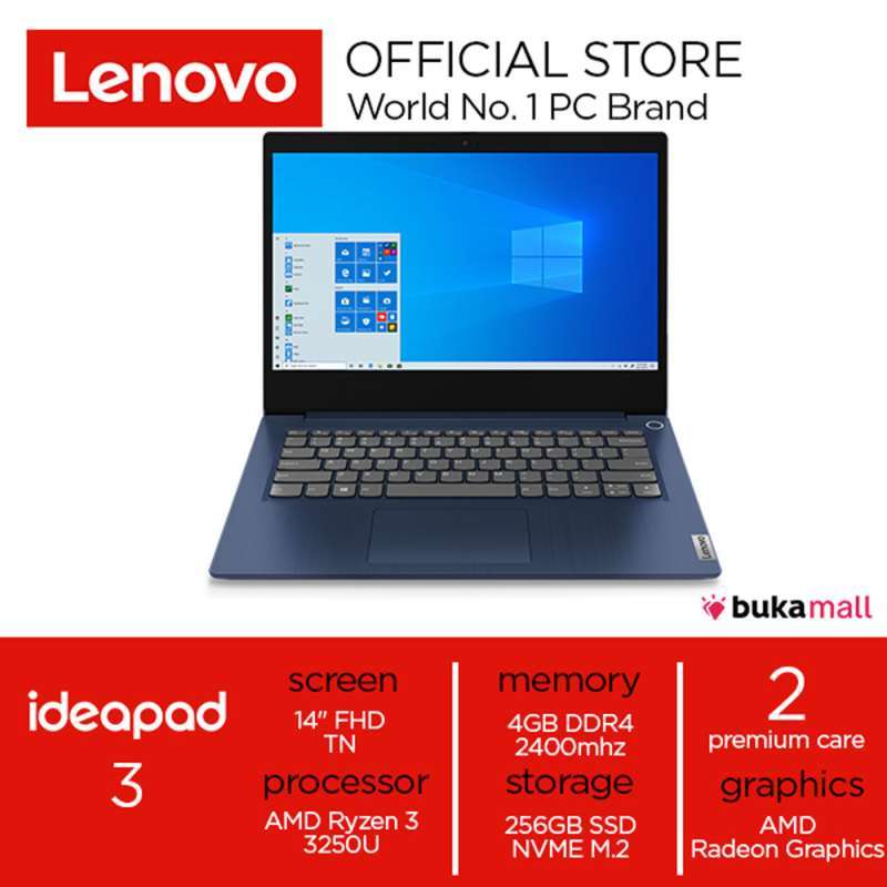 Jual Lenovo Ideapad Slim 3-14ADA05 Ryzen 3-3250U-4GB-256GB SSD-Win 11 - OHS di Seller Lenovo ...