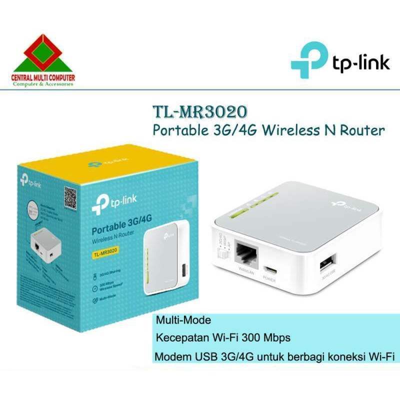 Jual TP LINK TL-MR3020 Portable 3G/4G Wireless N Router di Seller PT ...