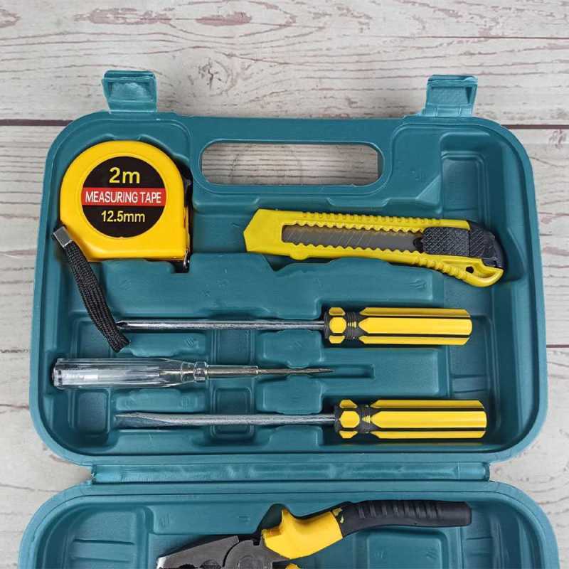 Jual OnnFang Alat Set Perkakas Palu Tang Obeng Cutter Meteran 8 in 1 PE ...