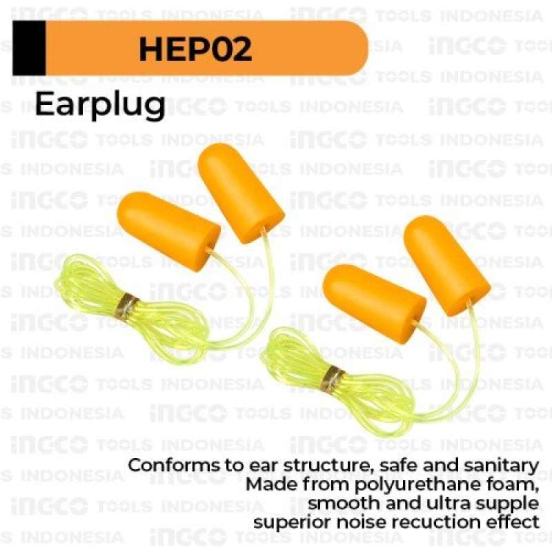 Promo Earplug Protection INGCO HEP02 Sumbat Telinga Tali Alat Proteksi ...