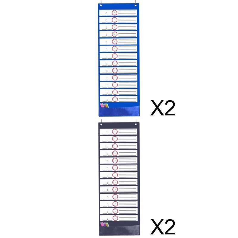 Promo 4pcs Schedule Pocket Chart Daily Schedule Pocket Chart for Office ...
