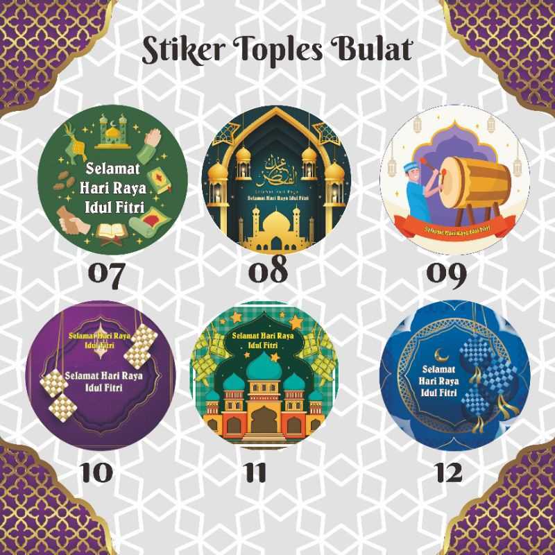 Jual Stiker Toples | Stiker Lebaran Idul Fitri | Sticker Bulat | Stiker ...