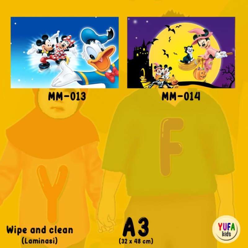 Jual 087 poster kartun mickey mouse wipe n clean FREE TUBE POSTER di ...