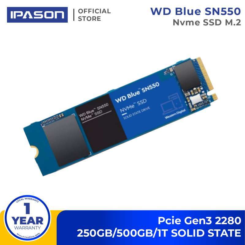 Promo WD Blue SN550 Nvme SSD M.2 Pcie Gen3 2280 250GB 500GB 1T SOLID STATE - Diskon 3% di Seller ...