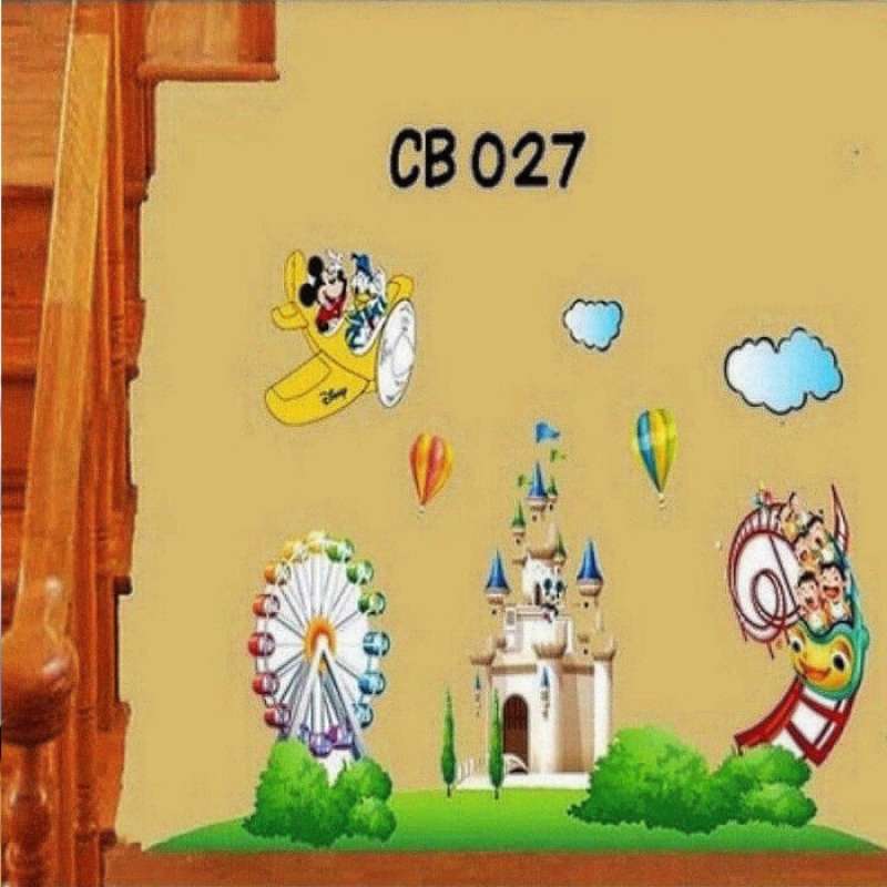 Jual METH CB027 MICKEY MOUSE IN DISNEYLAND 60X90 WALLSTICKER WALLSTIKER ...