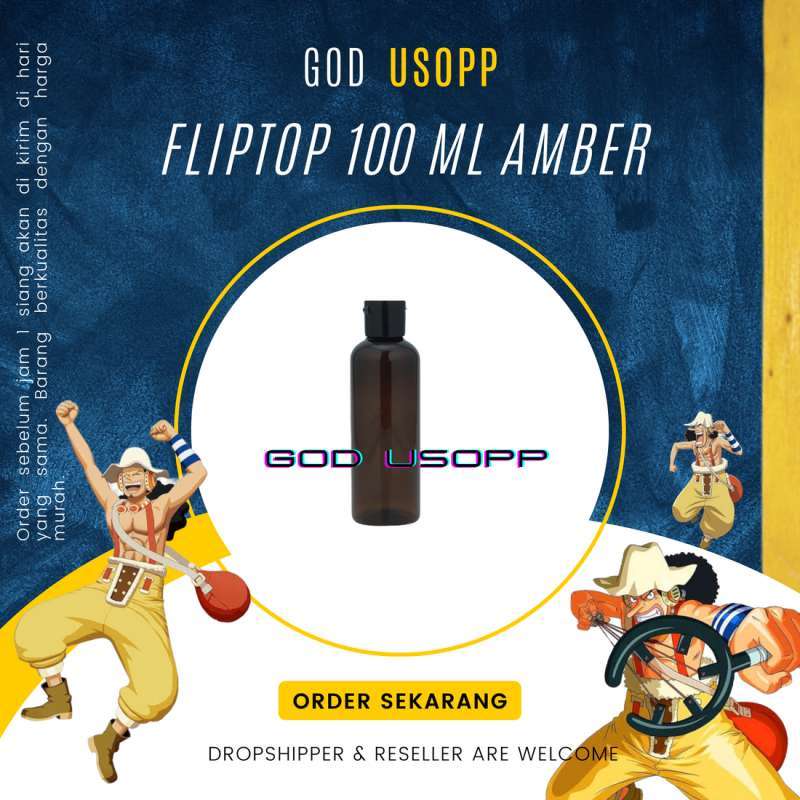 Jual Botol FlipTop 100 ML Plastik Coklat Tebal Murah di Seller God ...