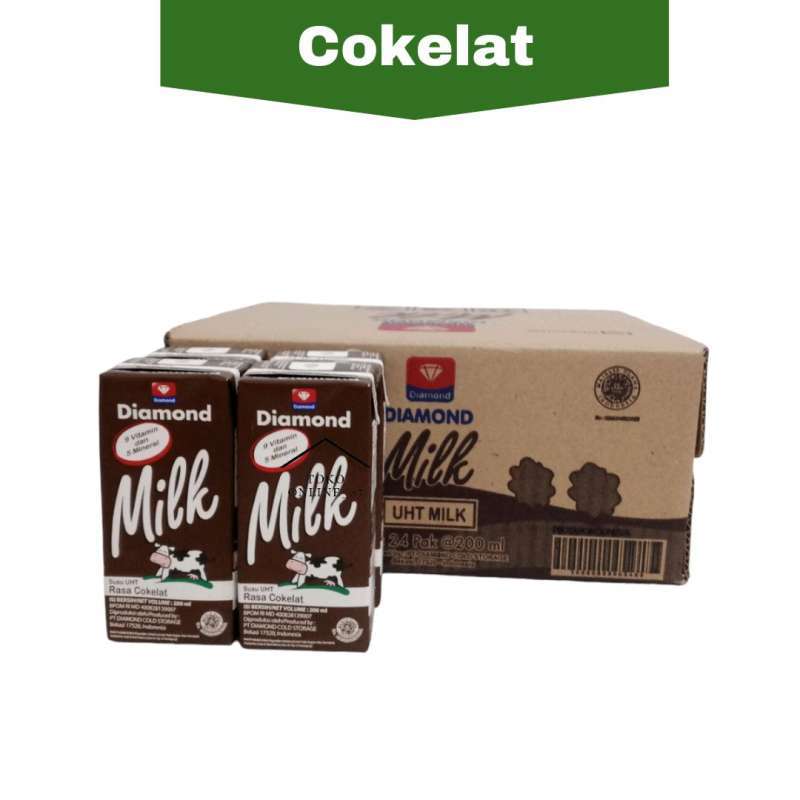 Jual DIAMOND Susu UHT Coklat 200ml ( 1 karton @ 24 pcs ) di Seller Z.R STORE - Jaticempaka, Kota ...