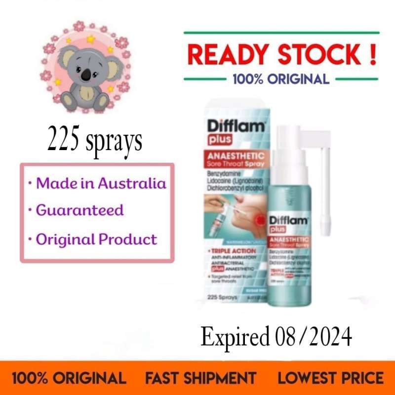 Jual Difflam Plus Anaesthetic Sore Throat Spray 225 Sprays ORI Aussie ...