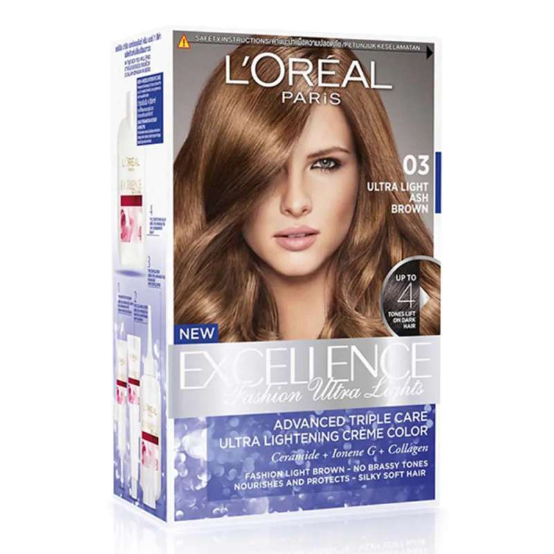 Jual Loreal Excellence Creme Hair Color Semir Rambut - 03 Ultra Light ...