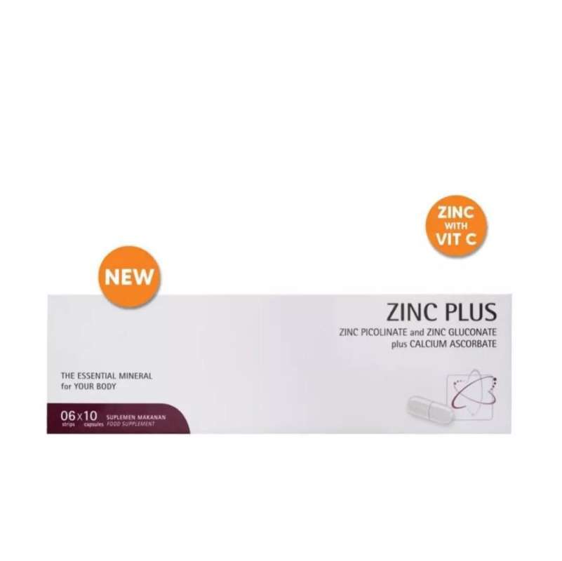 Jual Zinc Plus (zinc Picolinate 50mg, Gluconate 50mg, Cu Gluconate 8mg ...