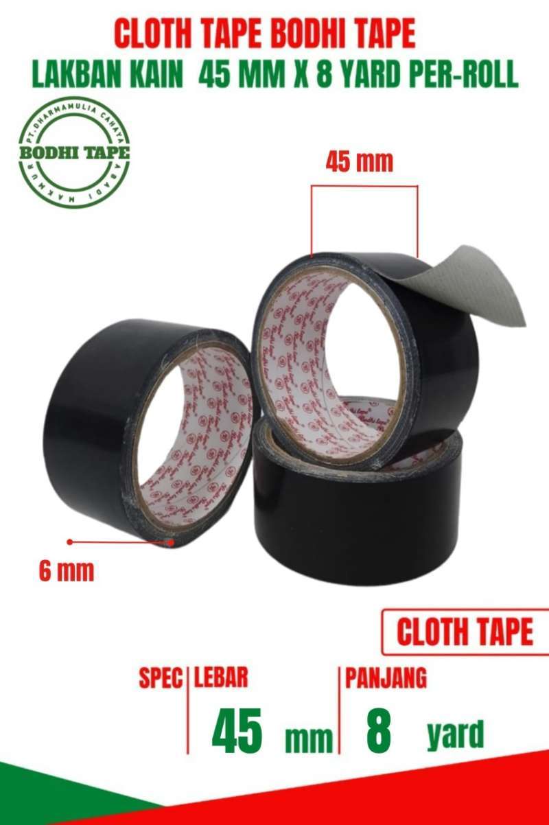Jual LAKBAN KAIN / CLOTH TAPE WARNA 45MM X 8YARD BODHI TAPE ROLL ...