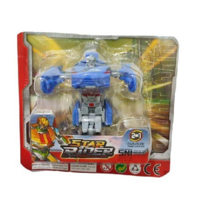 Jual Mainan Robot Car Transformer Mini Mc36, Warna Biru Di Seller ...