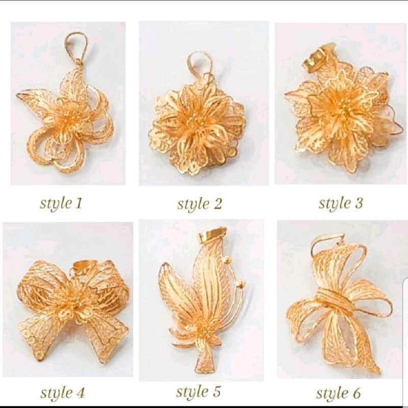 Jual Liontin Emas Asli Kadar 875 Bross Dan Liontin Bunga Kendari Di ...