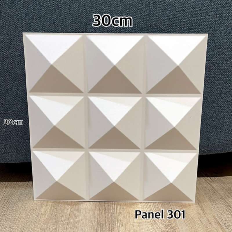 Jual Wall Panel Putih Timbul PVC Model 3D Modern - Multicolor di Seller ...