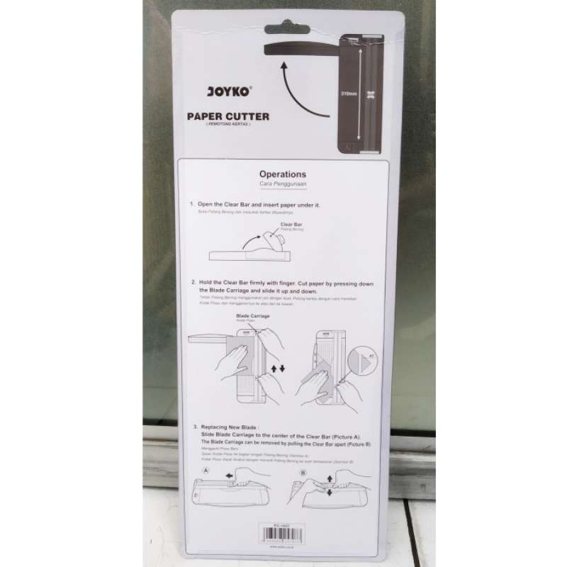 Jual Alat Potong Kertas Paper Cutter Joyko Pc 1637 Size A4 Di Seller