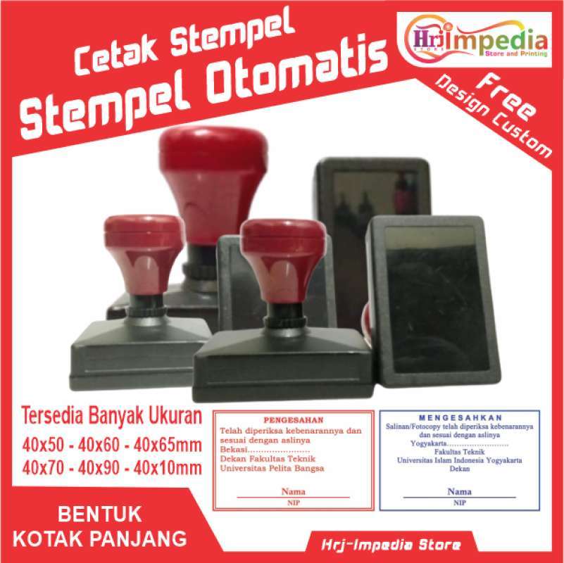 Jual Cetak Stempel Otomatis Ukuran Besar Kotak Persegi Panjang ...