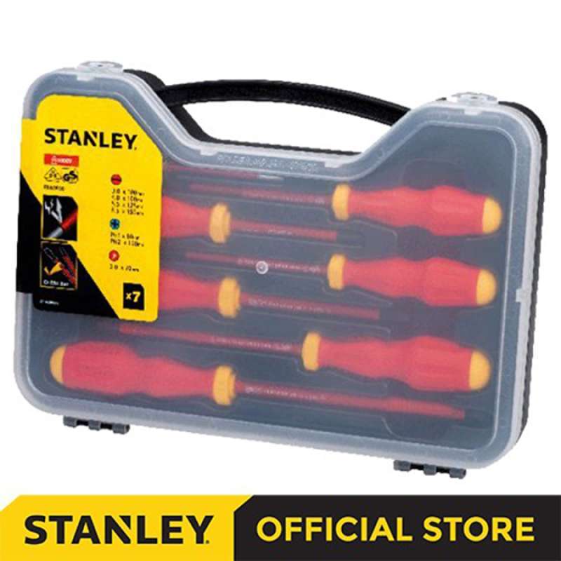 Promo Stanley Electrical Screwdriver Vde Set / Obeng Listrik Vde 7pcs ...