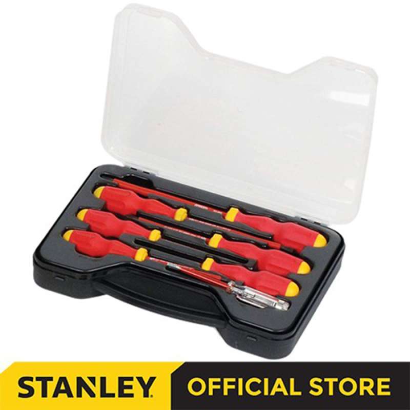 Promo Stanley Electrical Screwdriver Vde Set / Obeng Listrik Vde 7pcs ...