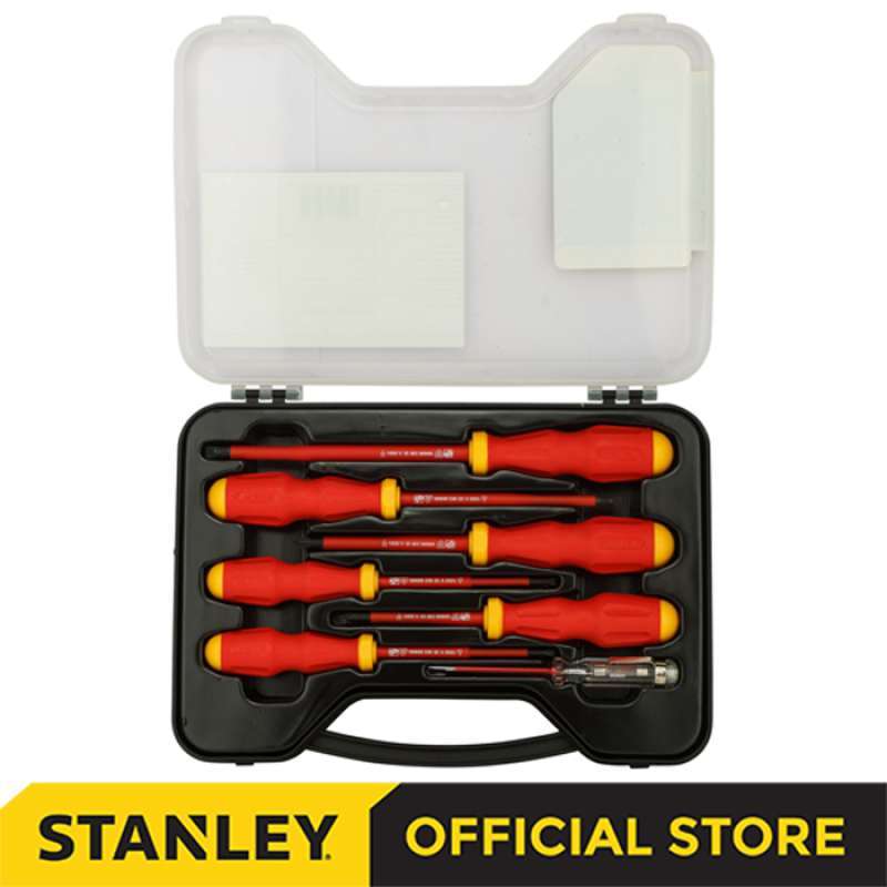 Promo Stanley Electrical Screwdriver Vde Set / Obeng Listrik Vde 7pcs ...