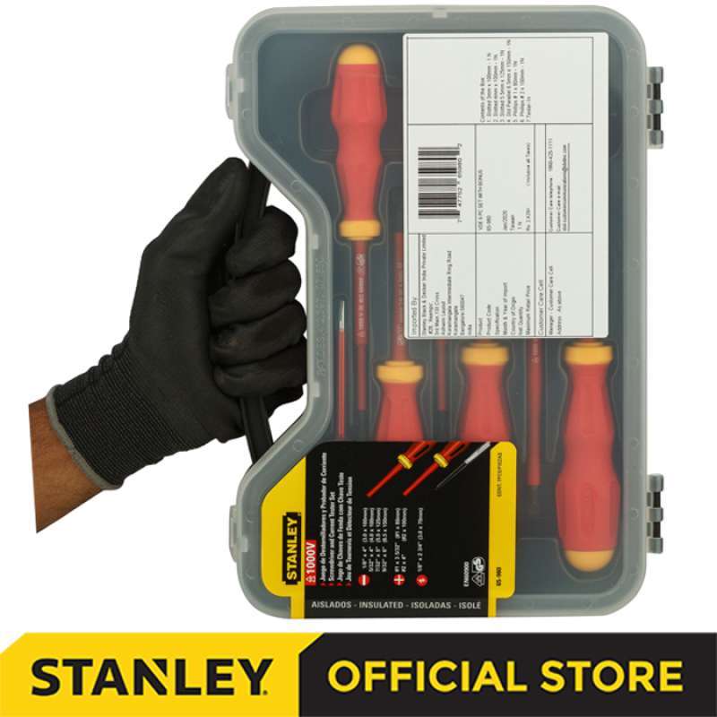Promo Stanley Electrical Screwdriver Vde Set / Obeng Listrik Vde 7pcs ...