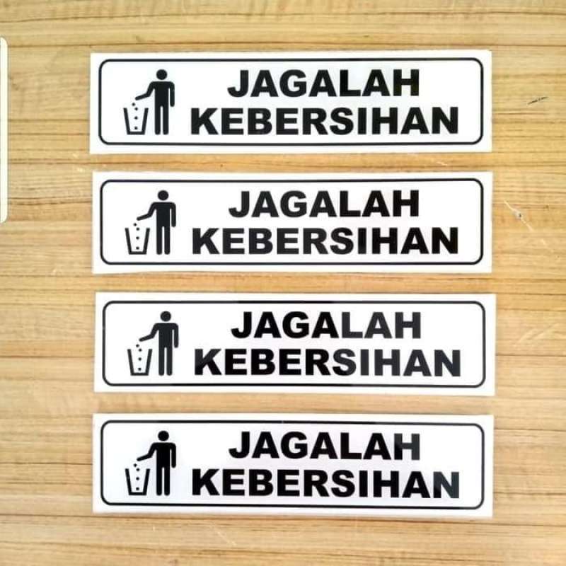 Jual SIGN AKRILIK JAGALAH KEBERSIHAN UK 5X16CM K3 RAMBU SAFETY di ...