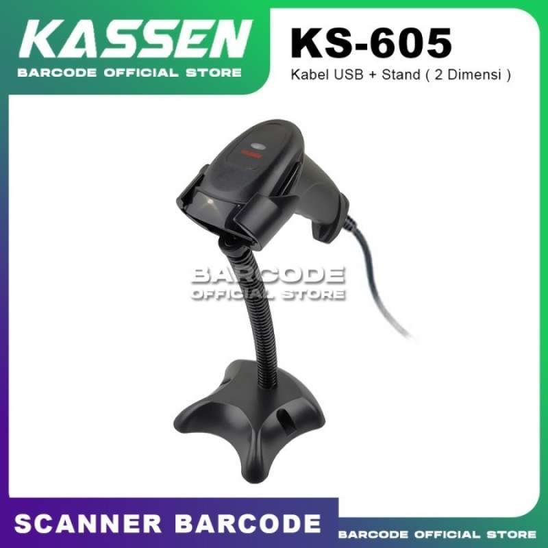Jual Scanner Barcode Kassen Ks-605 1D & 2D Bar Code Reader 2 Dimensi Qr ...
