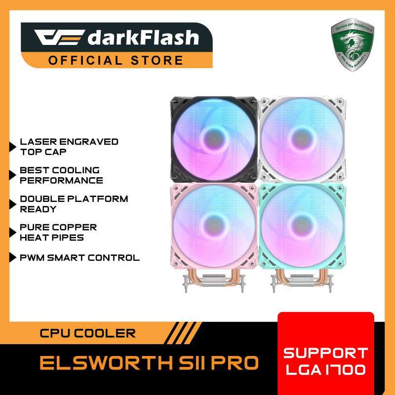 Jual darkFlash ELSWORTH S11 PRO CPU COOLER [Support Intel & AMD] - Pink ...
