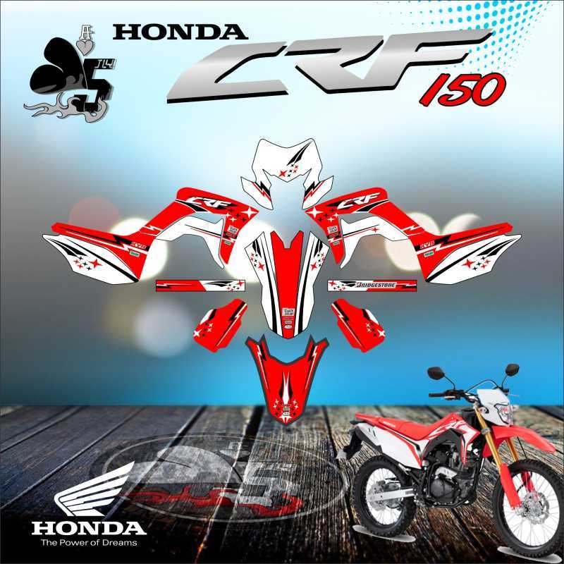 Jual STICKER DECAL HONDA CRF 150 FULL BODY MERAH PUTIH di Seller AS5JLY ...