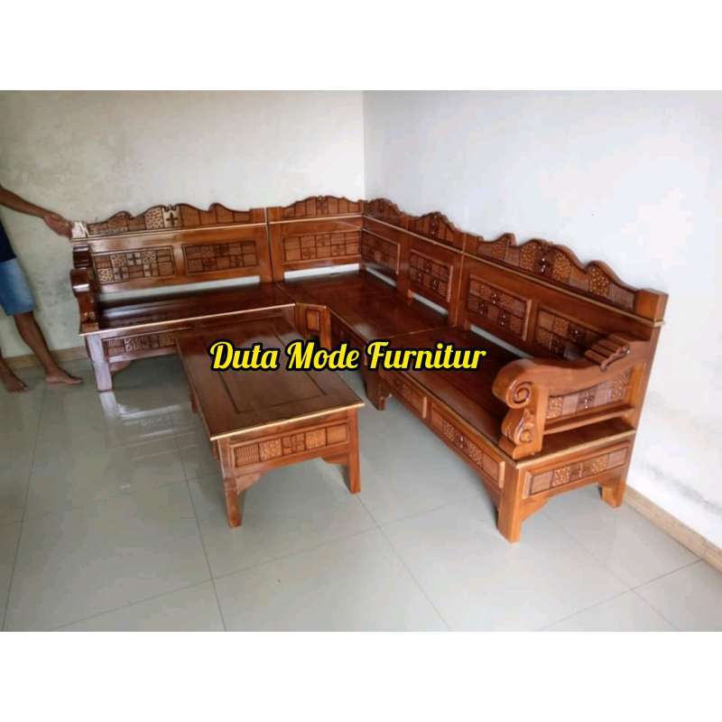 Jual kursi jati minimalis sudut di Seller DUTA MEBEL FURNITUR ...