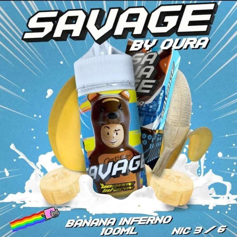 Jual Liquid Savage Banana Inferno Binggrae Banana Milk 100ml by Oura x ...