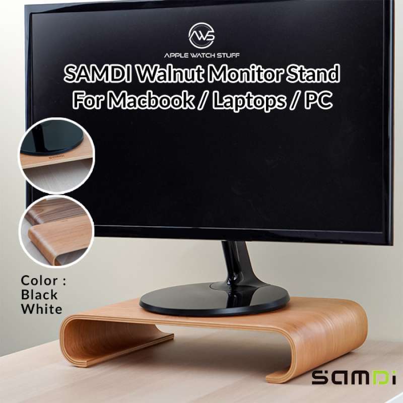 Promo Samdi Wood Monitor Stand For Laptop Computer Imac Pc Diskon 10% ...