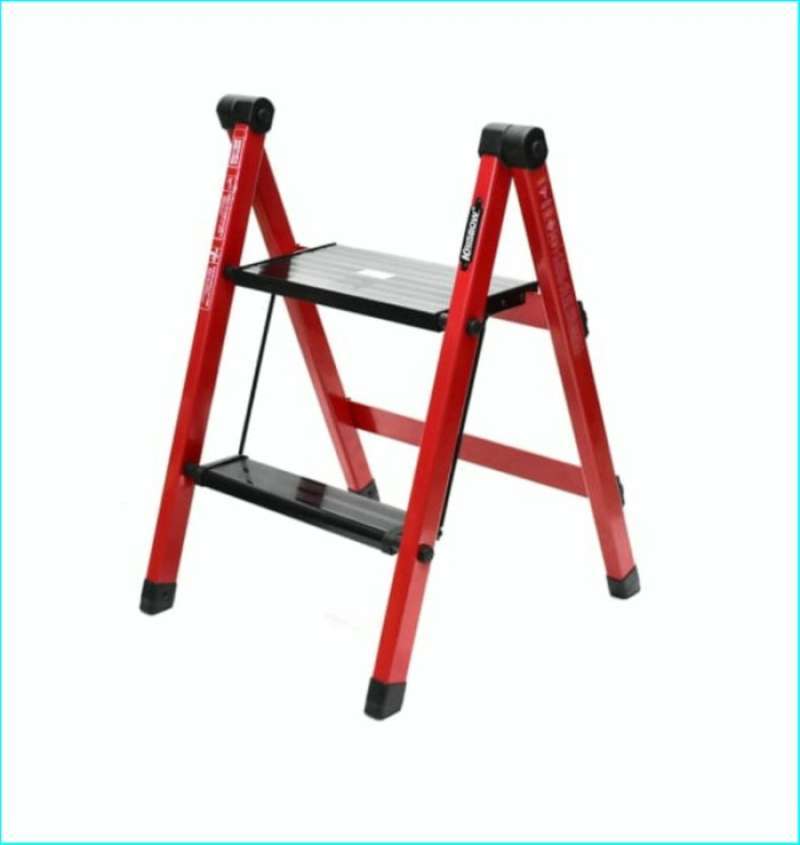 Promo Fixsteps Tangga Aluminium Slim 2 Step - Hitam/merah Diskon 10% Di ...