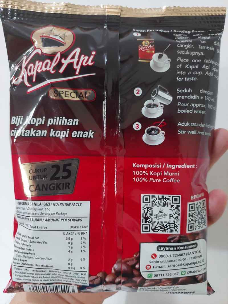 Jual 165gr Kapal Api Special Kopi Bubuk Secangkit Semangat Coffee ...