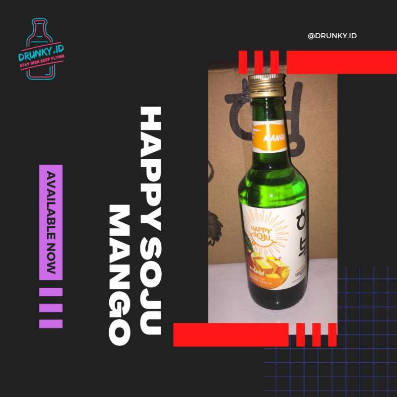 Jual Happy Soju Indonesia Rasa-Rasa (Lychee, Mango, Peach, Green Grape ...