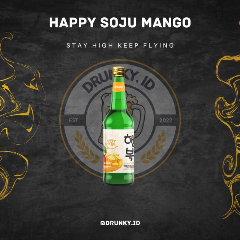 Jual Happy Soju Indonesia Rasa-Rasa (Lychee, Mango, Peach, Green Grape ...