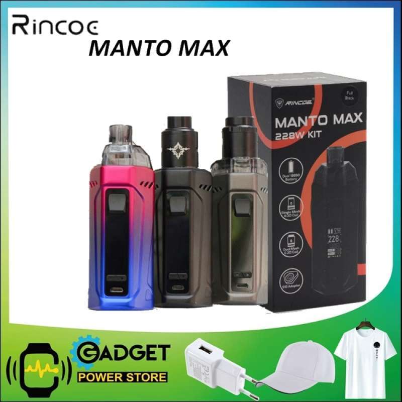 Jual Vape Authentic Rincoe Manto Max 228w Triple System Pod Kit Mod ...